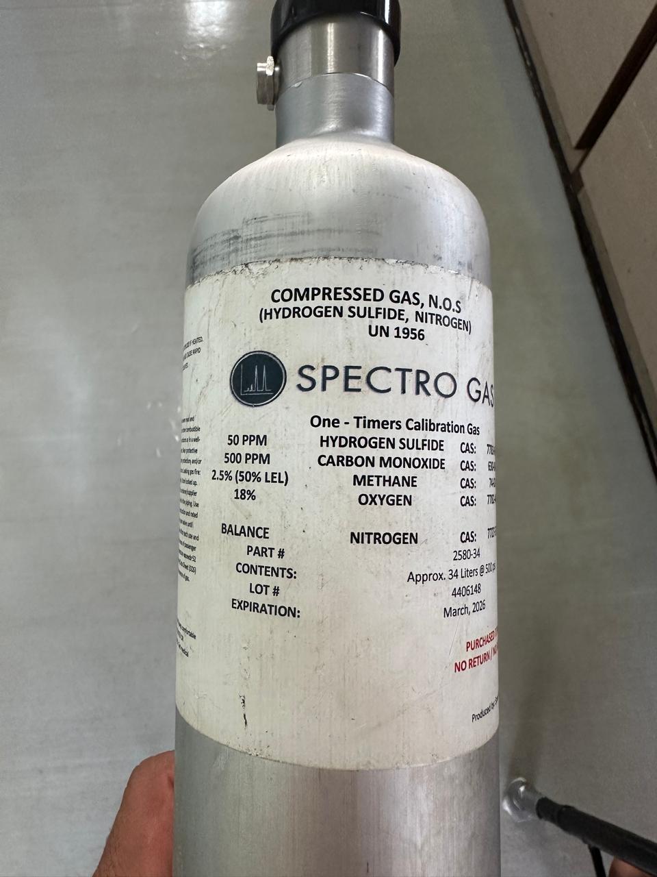 REQUIRE SPAN GAS BOTTLE FOR GMI MULTIGAS DETECTOR 01 NO. SPECIFICATION ...