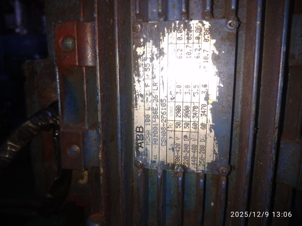 Maker: ABB----model: M2AA 100L------Voltage: 440v------frequency: 60Hz ...