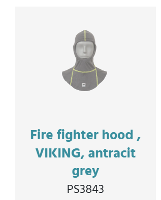 LEVEL 2 FACE HOOD FOR FIREMAN , 2 PIECES , ESN 469:2020 MODEL