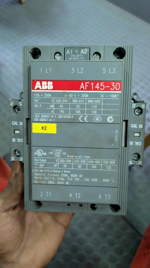 STAR CONTACTOR COMPLETE SET MAKER : ABB MODEL : AF-145-30